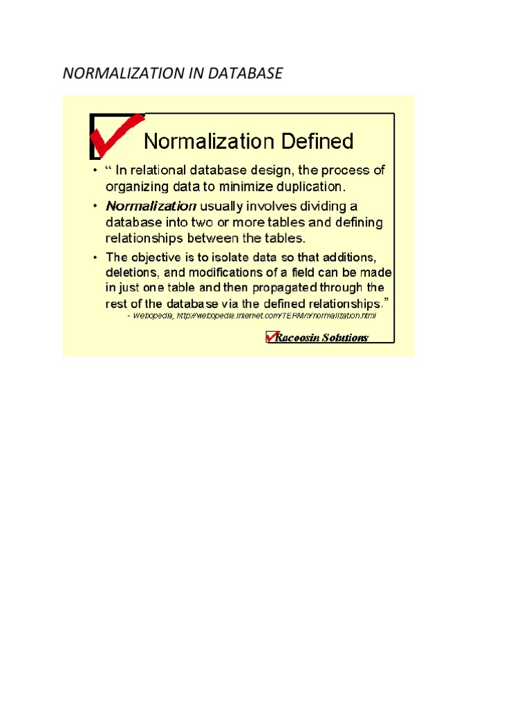Normalization in Database | PDF | Software Testing | Database Index