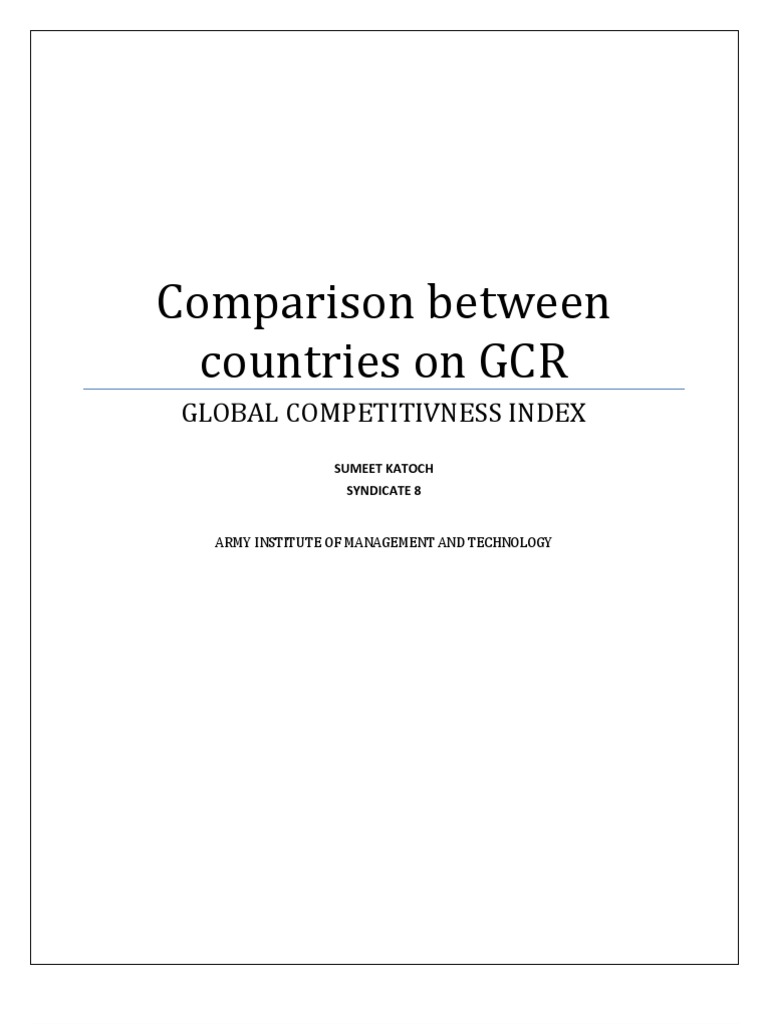 Global Competitiveness Index Rankings | PDF | Business | Computers