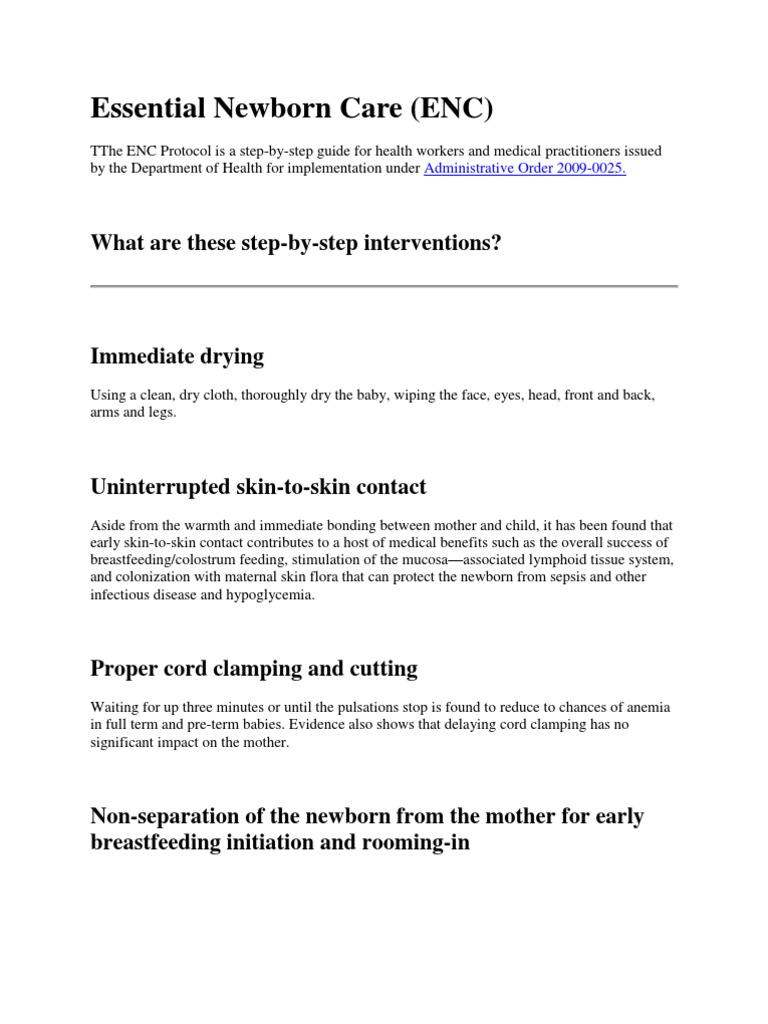 Newborn Care Guide for Health Workers | PDF