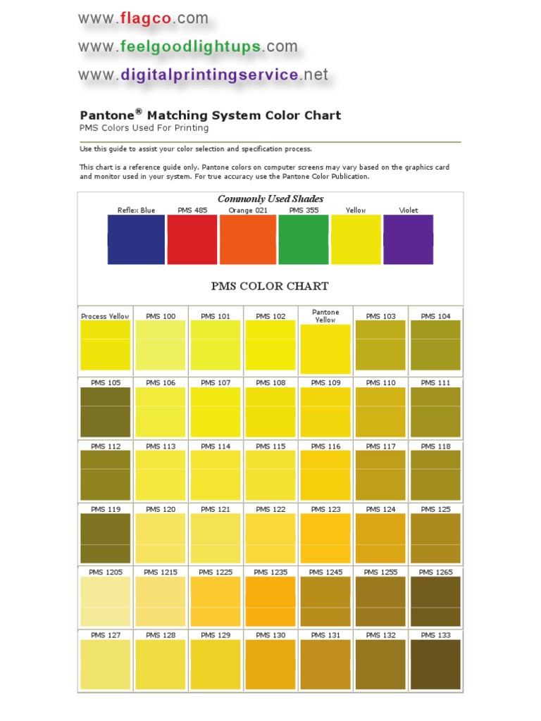 Pantone Color Chart | Download Free PDF | Graphic Design ...