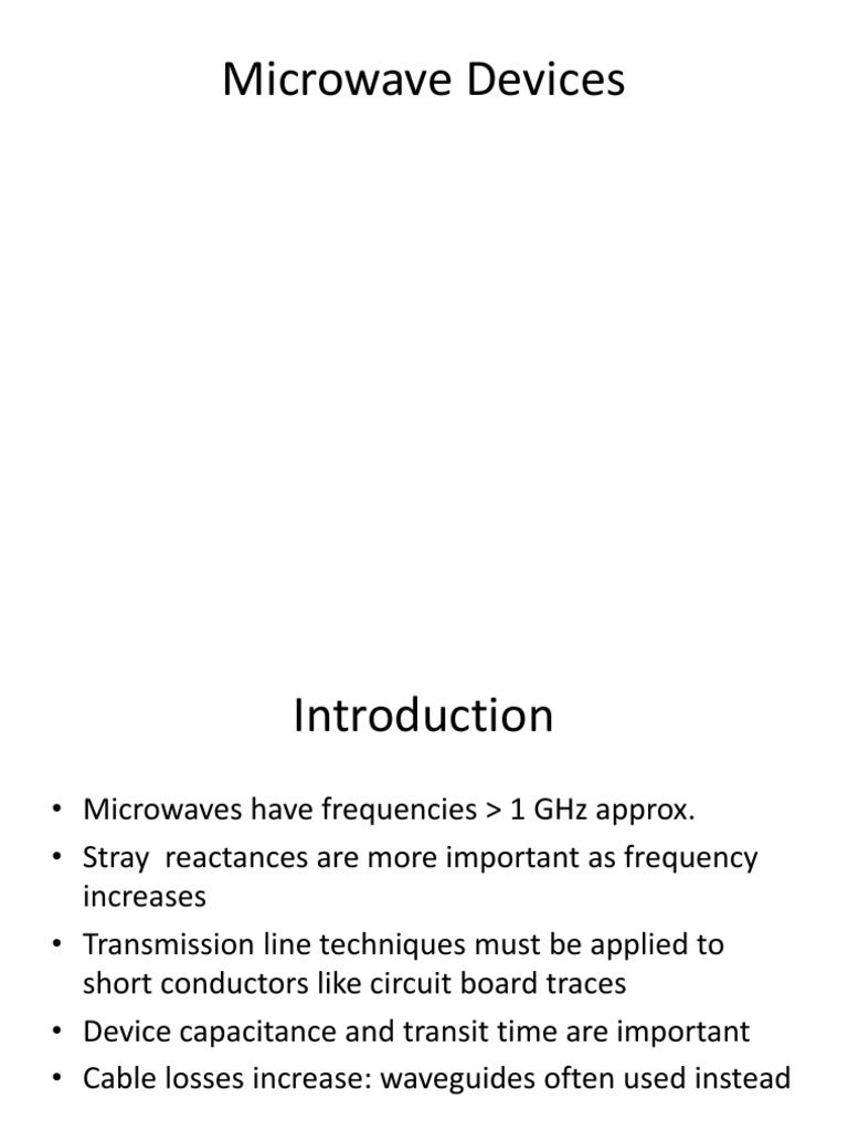 Microwave Devices and Circuits | PDF | Microwave | Speed Of Light