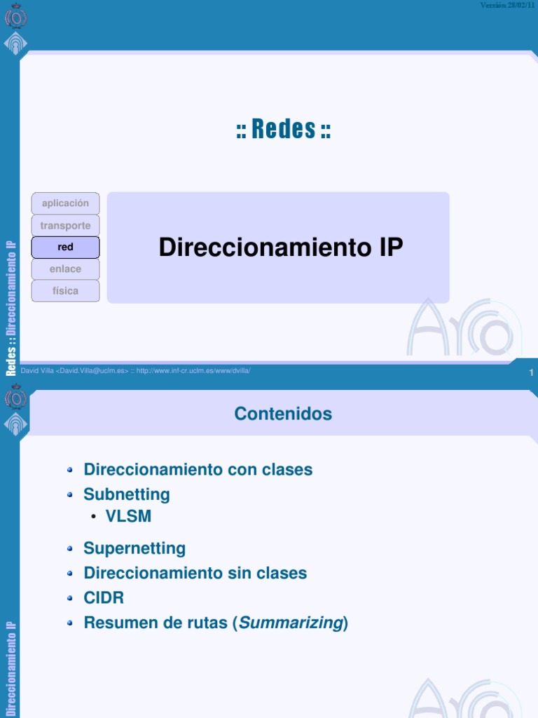 Redes Direccionamiento | PDF