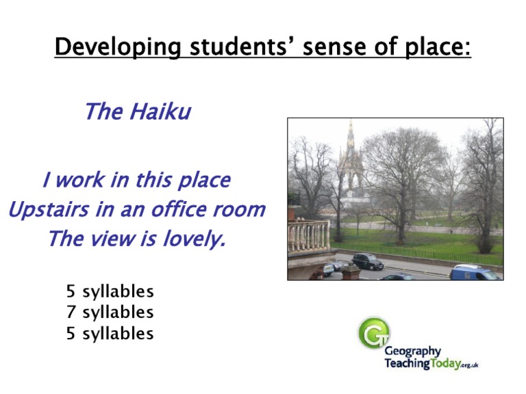 Haiku on Developing Sense of Place | PDF