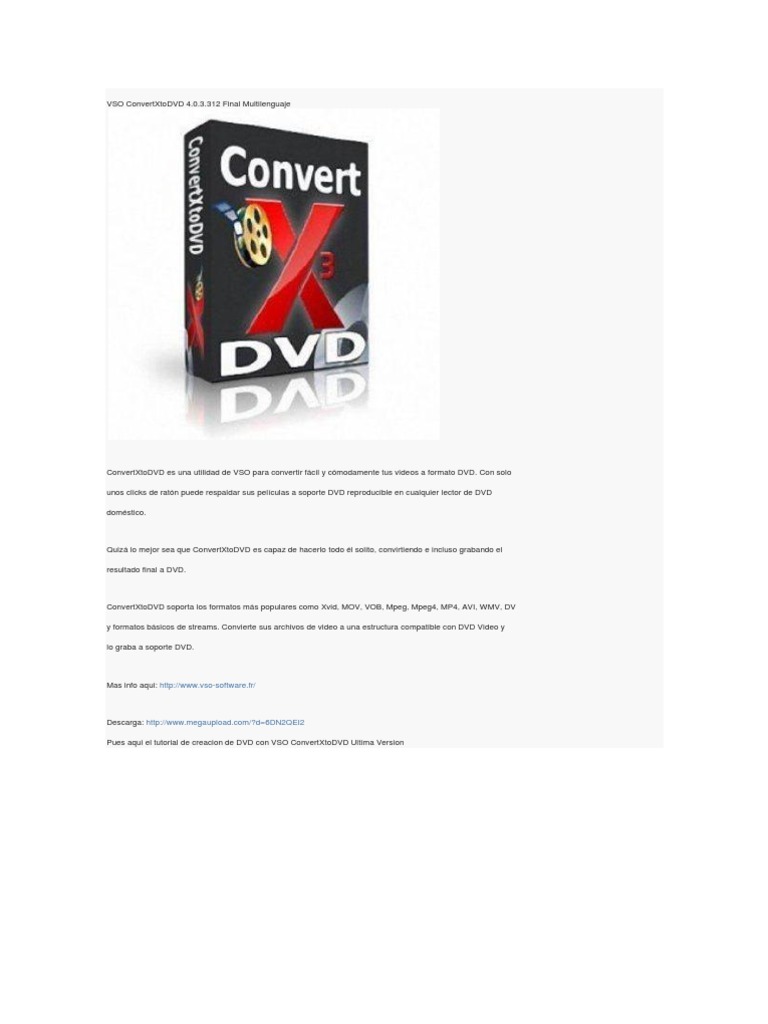 VSO ConvertXtoDVD 4 | PDF | Archivo de computadora | Point and Click
