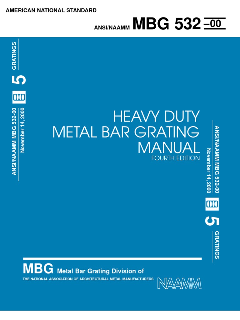 Na A MM Metal Bar Grating Manual 532 | PDF | Rivet | Steel