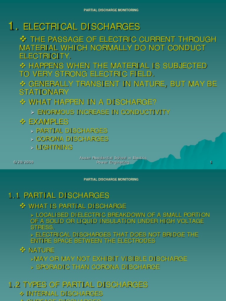 Partial Discharge Monitoring | PDF