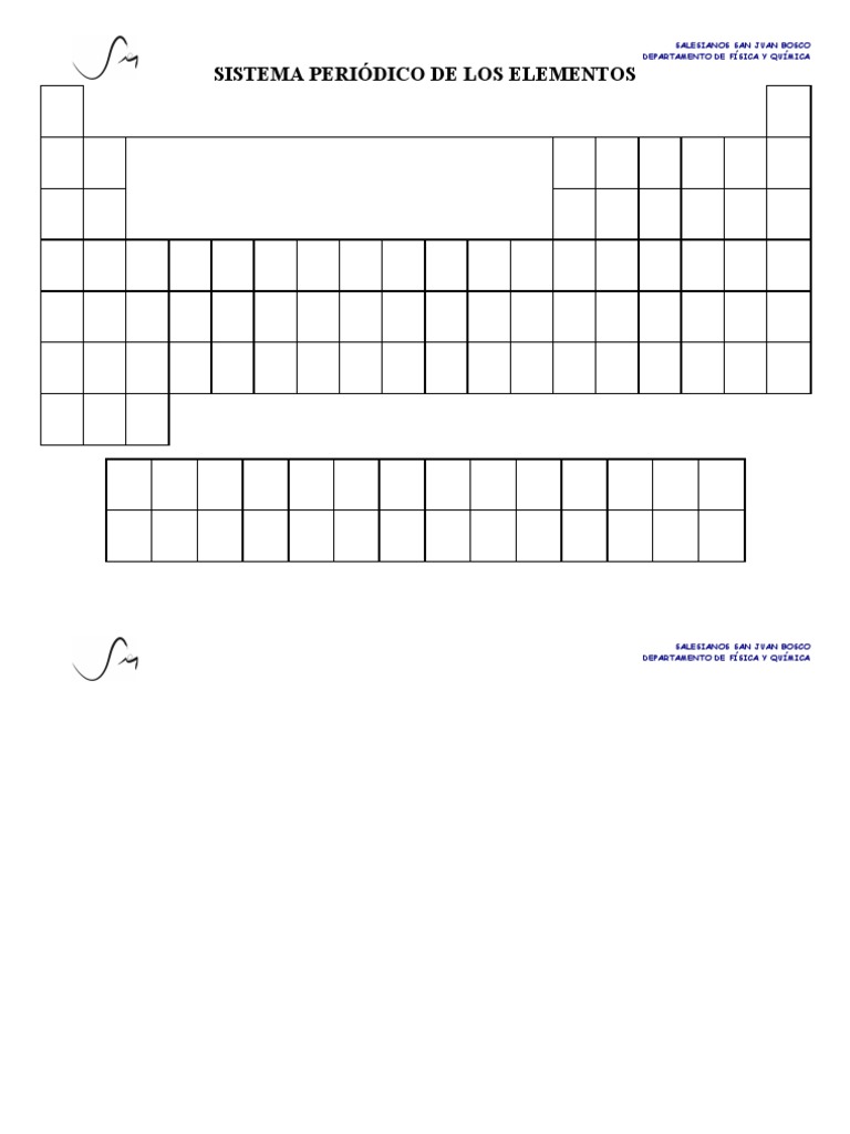 Tabla Periódica Muda | PDF | Átomos | Química