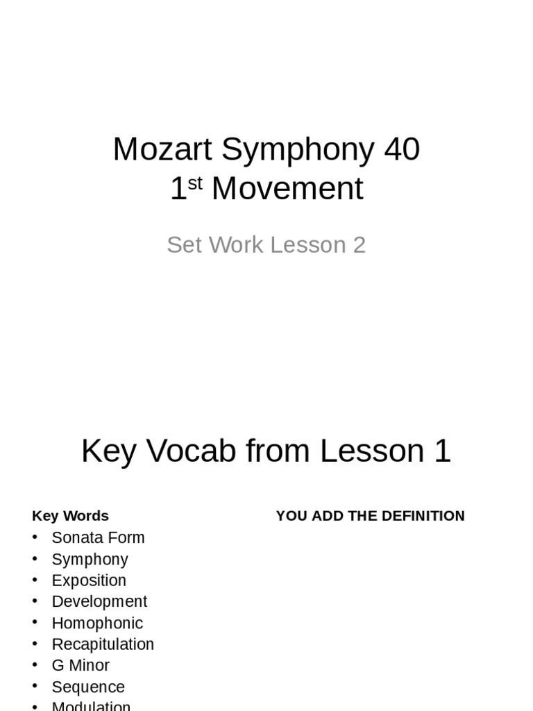Mozart Lesson 2 | PDF | Art