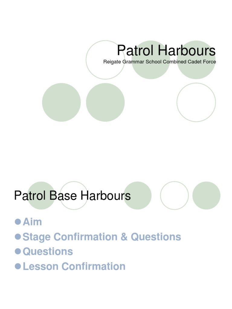 Patrol Harbours | PDF | Reconnaissance | Platoon
