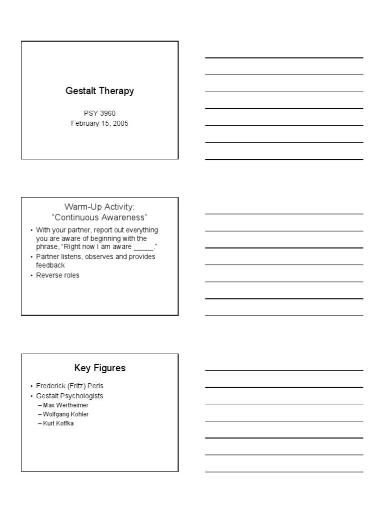 Gestalt Therapy - Warm-Up Activity; “Continuous Awareness”.pdf ...