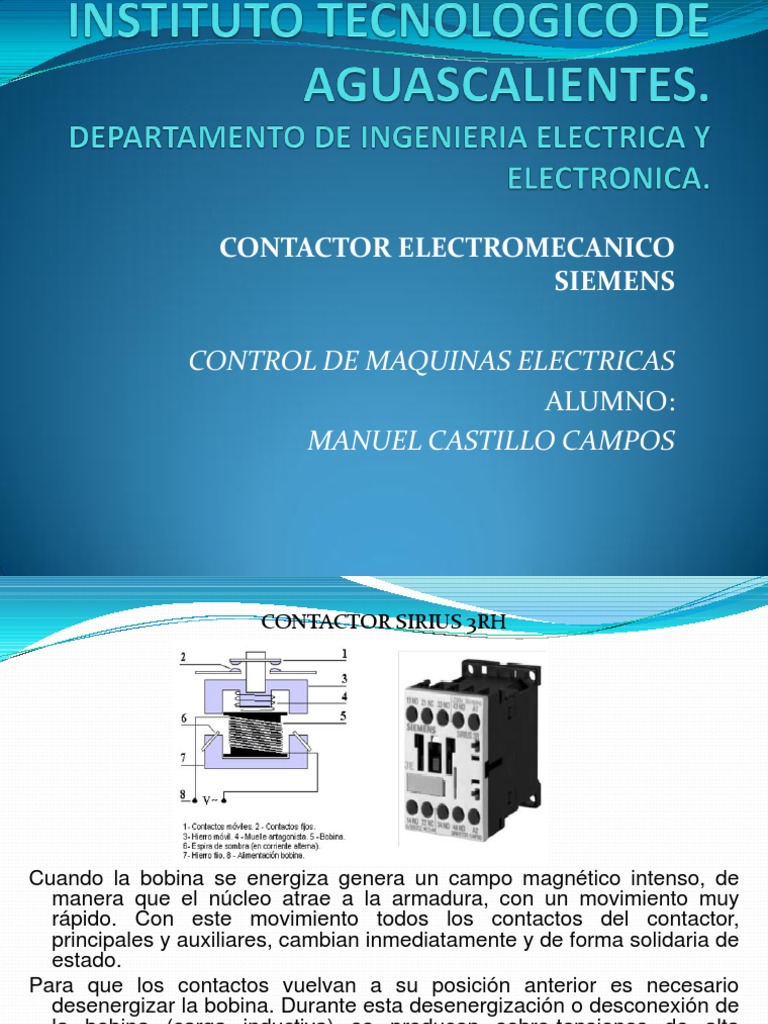 05 Contactor Electromecanico. Siemens | Descargar gratis PDF | Inductor ...