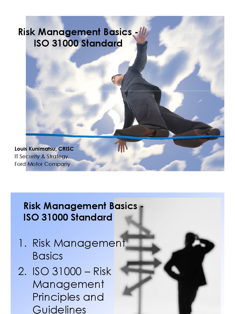 Risk Management Basic ISO 31000 | PDF | Risk Management | Risk