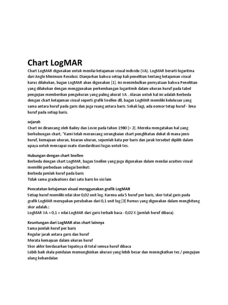 Chart LogMAR | PDF
