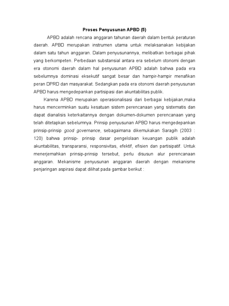 Proses Penyusunan APBD | PDF