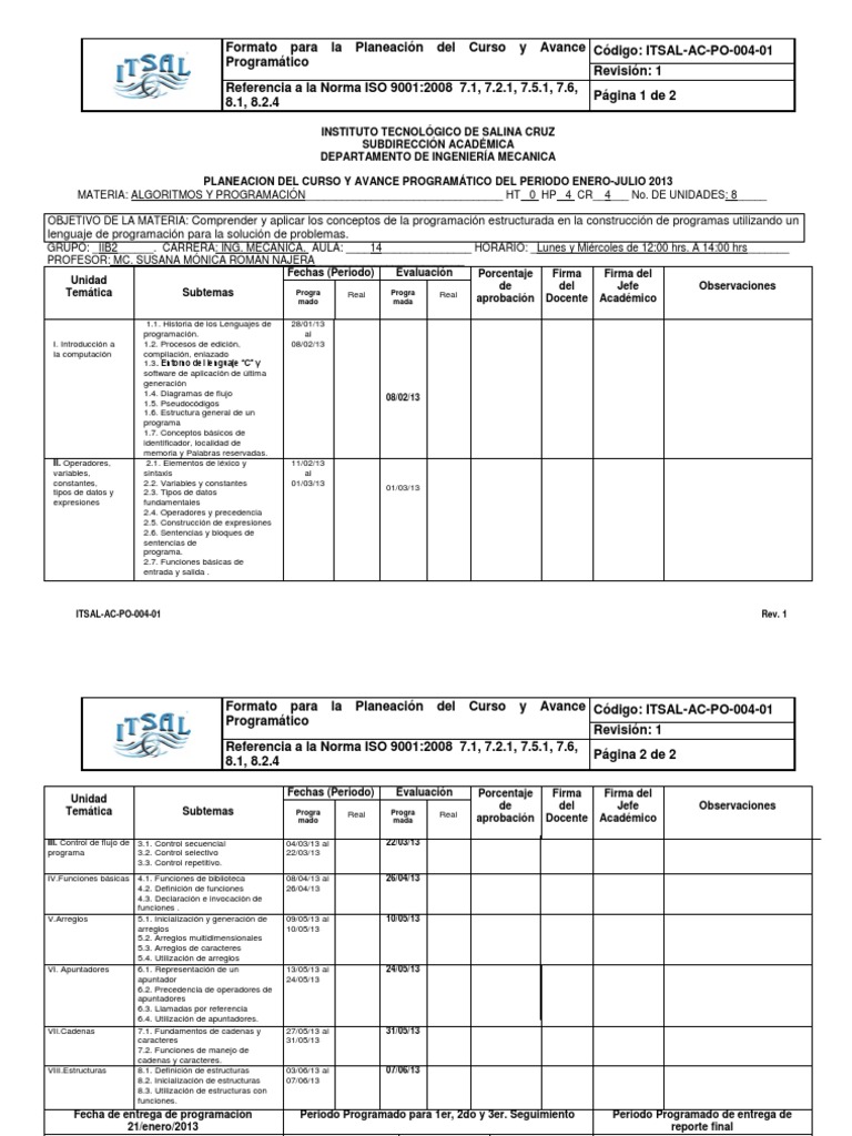 ITSAL AC PO 004 01 Mea02 | PDF | Programación de computadoras ...