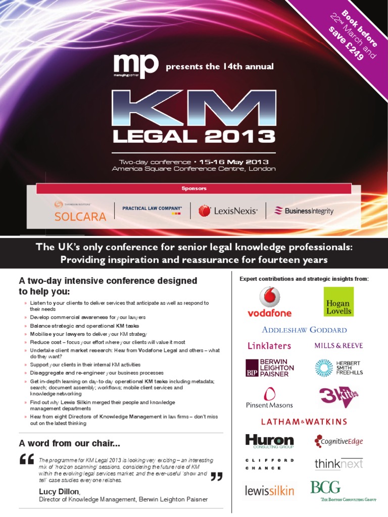 KM Legal 2013 | PDF | Knowledge Management | Strategic Management