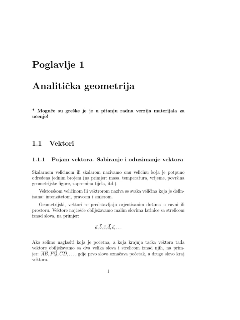 Analiticka Geometrija | PDF