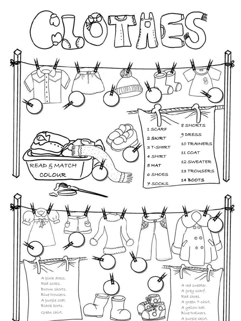 My Clothes Worksheet | PDF