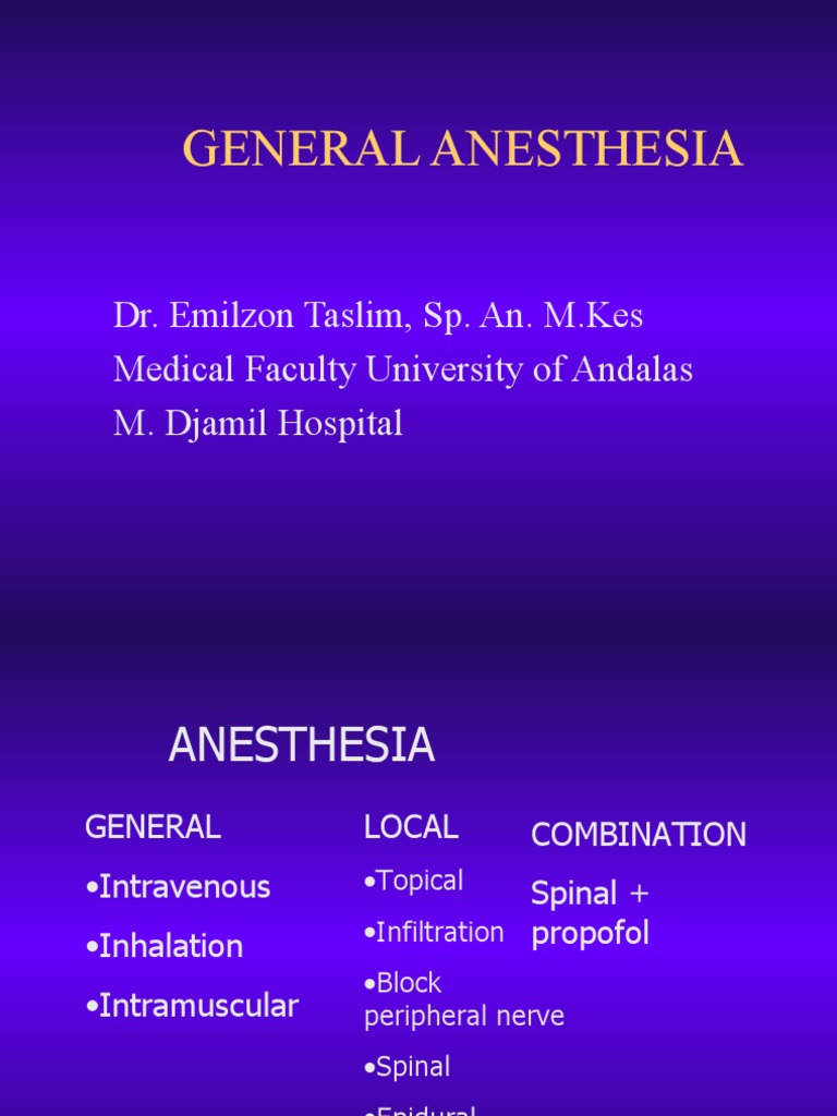 Teknik Anestesi Umum | Anesthesia | Breathing
