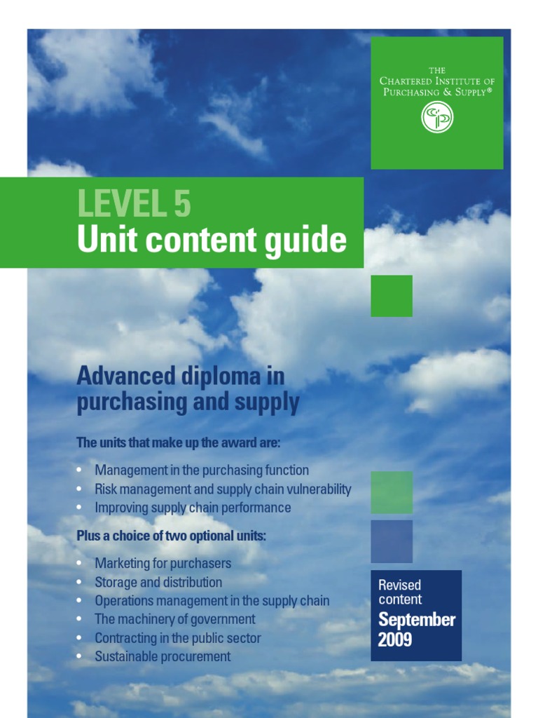 Level 5 Unit Content Guide Web | PDF | Risk Management | Risk