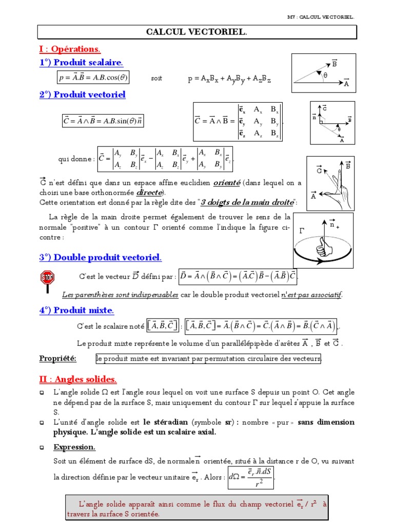 Calcul Vectoriel | PDF | Géométrie | Espace