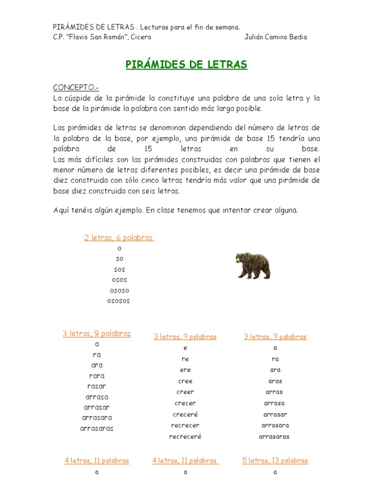 Piramides de Letras