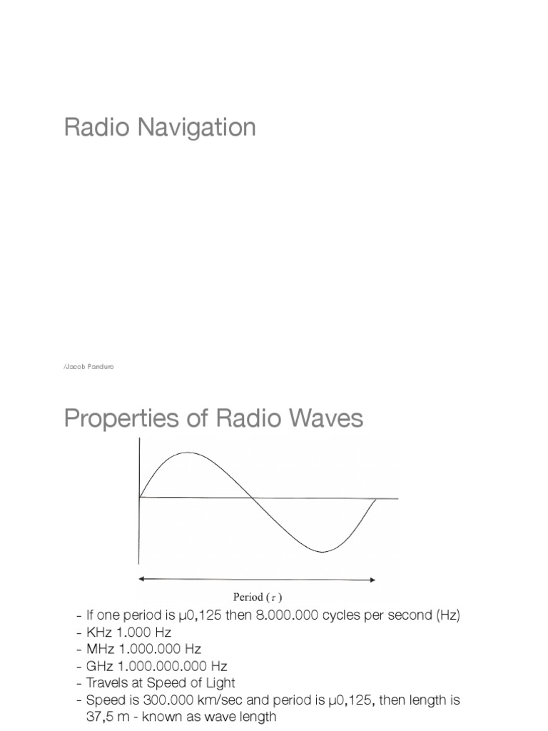 Radio Navigation | PDF | Global Positioning System | Measuring Instrument