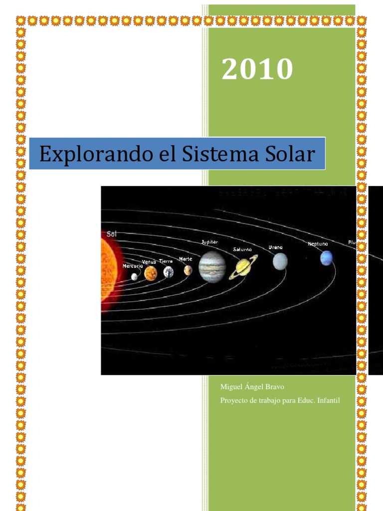 Sistema Solar y Los Planetas Proyecto de Trabajo para Educacion ...