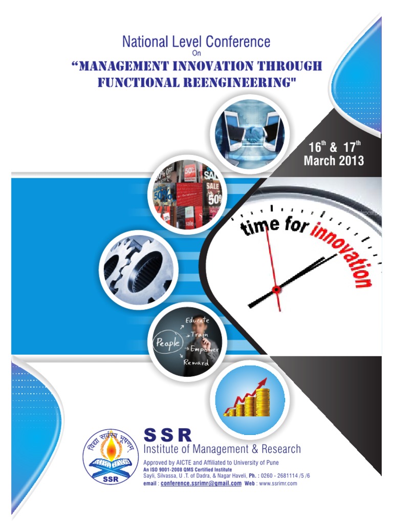 SSR IMR Conference Brochure | PDF | Innovation | Strategic Management