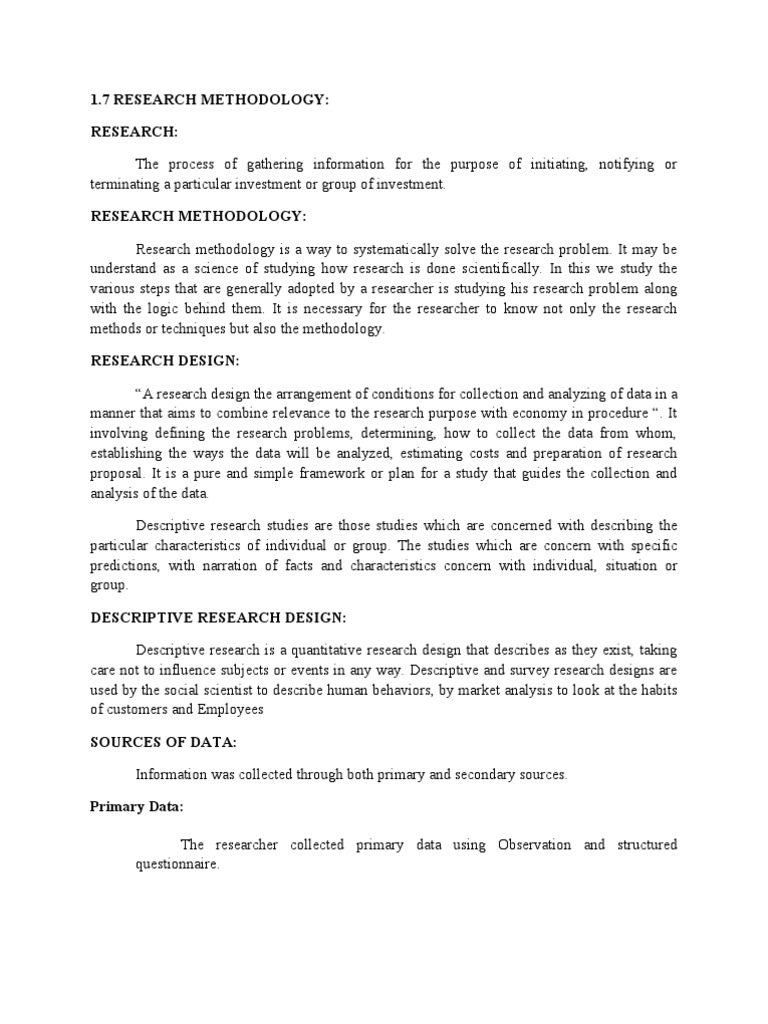 Research Methodology and Design Overview | PDF | Research Design ...
