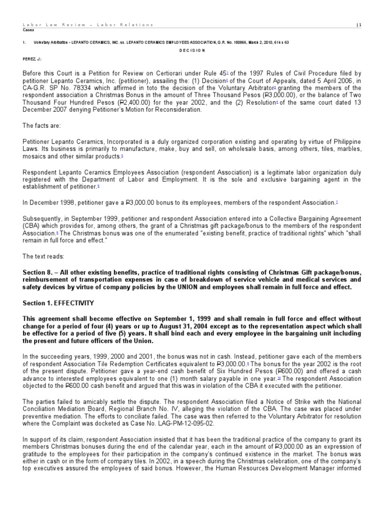 2012 Labor Relations Cases | PDF | Collective Bargaining | Employment