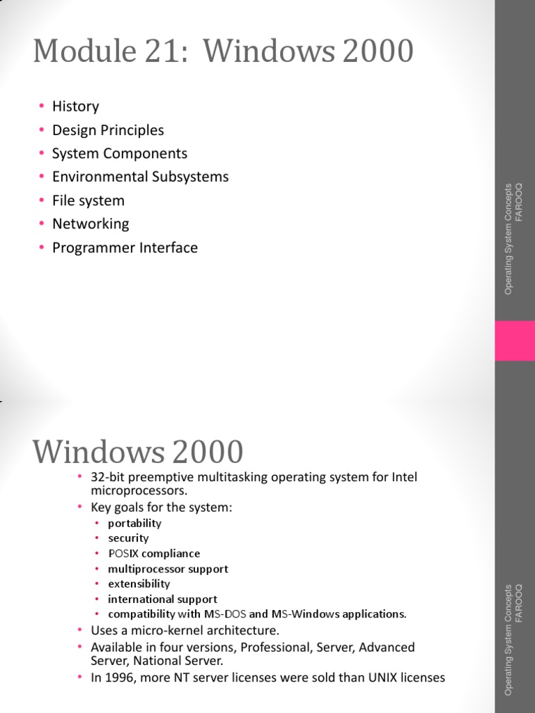 Windows 2000 | PDF | Thread (Computing) | Windows Nt
