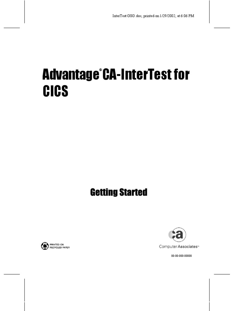 IT CICS Getting Started | PDF | Assembly Language | Library (Computing)