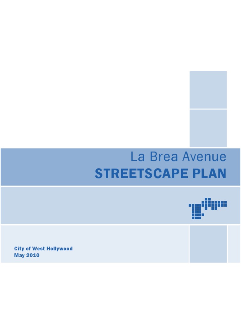 La Brea Streetscape Master Plan | PDF | Street | Boulevard