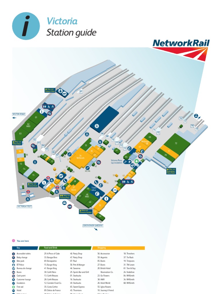 Victoria Station Layout and Shops Map | PDF
