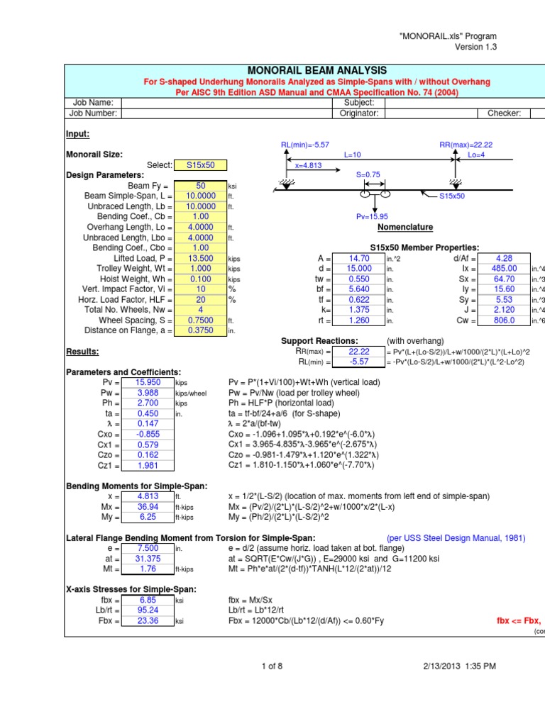 Monorail Design | PDF | Applied And Interdisciplinary Physics | Mechanics