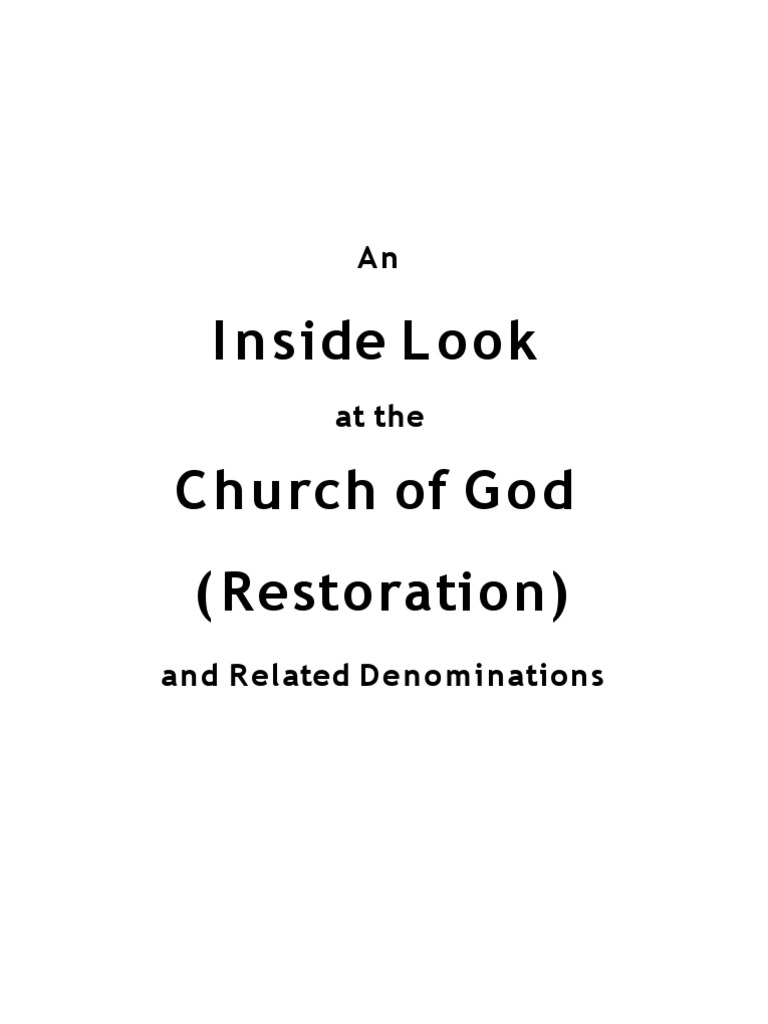 Insights on Church of God Restoration | PDF | Christian Church ...