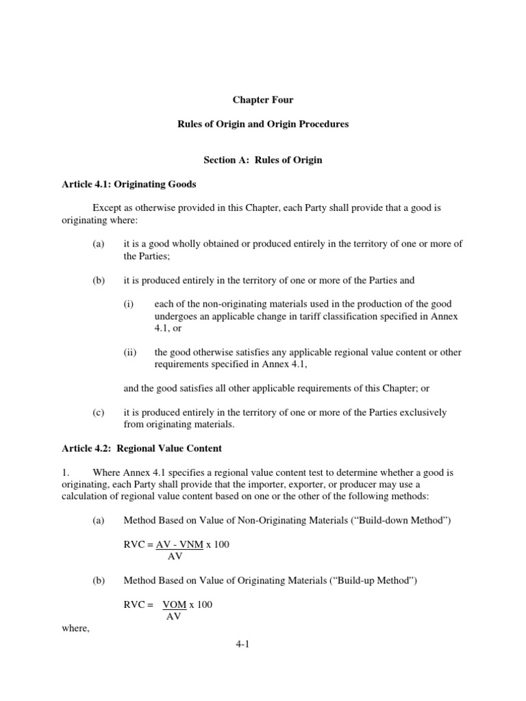 Rules of Origin & Procedures Guide | PDF | Customs | Tariff