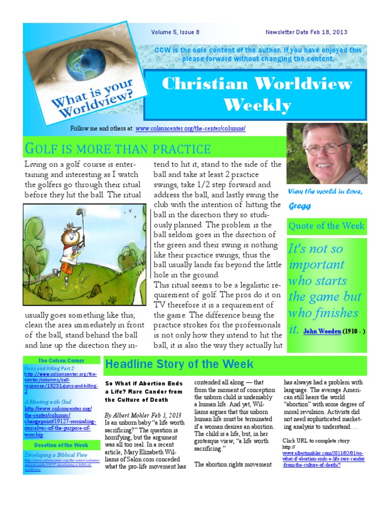 Christian Worldview Weekly | PDF | Eternal Life (Christianity) | Sin