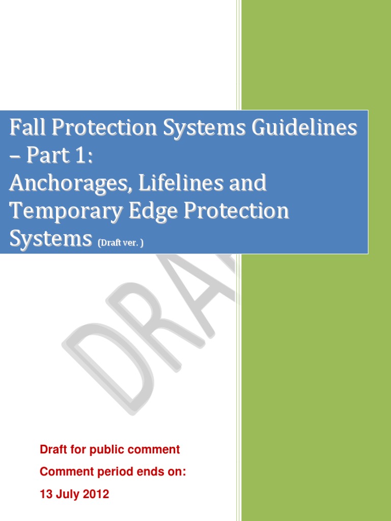 Fall Protection Systems Guidelines Part 1 - Anchorages Lifelines and ...