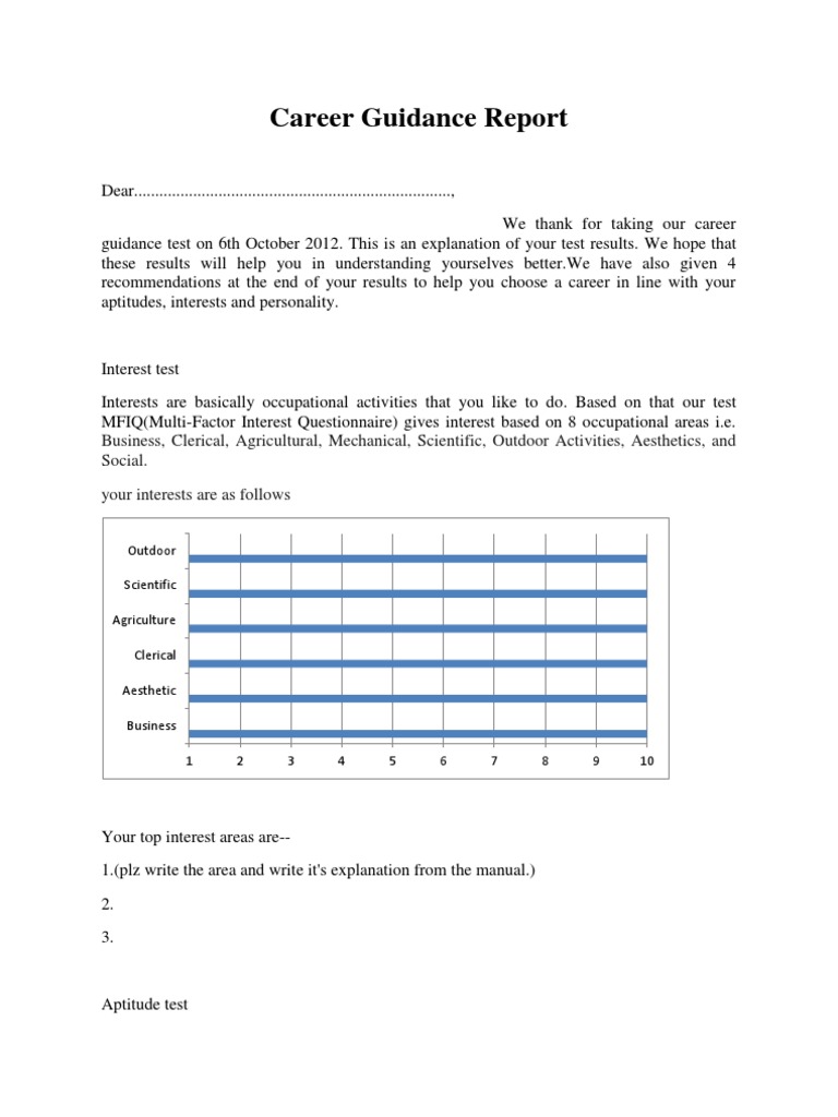 Career Guidance Report | PDF