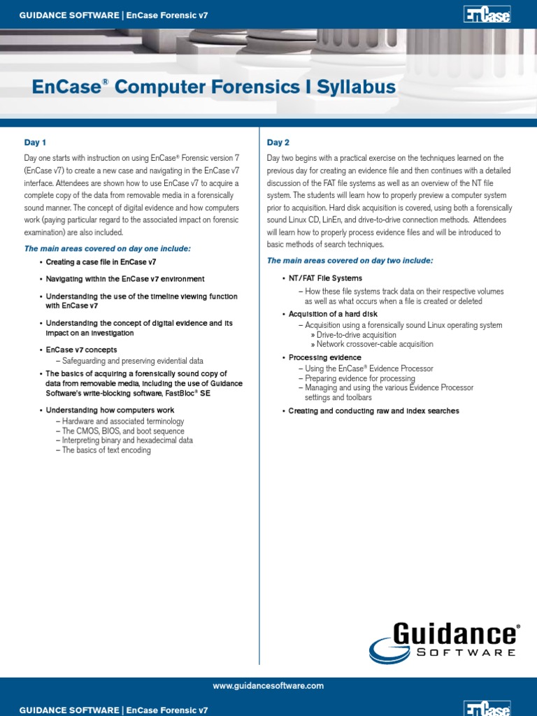 Encase Computer Forensics I Manual By Guidance Software Farm - siteani