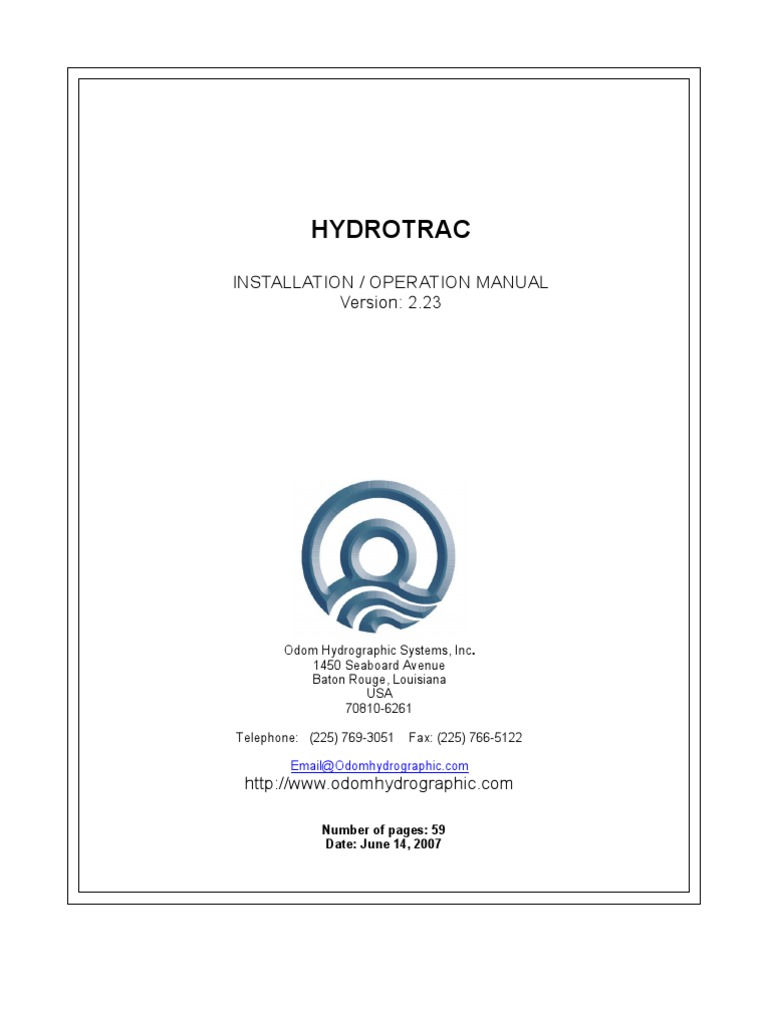 Manual Hydrotrac | PDF | Computers