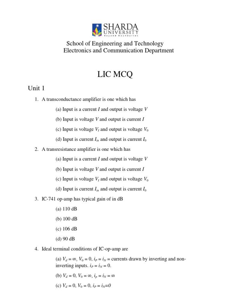 Linear Integrated Circuits | PDF | Operational Amplifier | Electronic ...