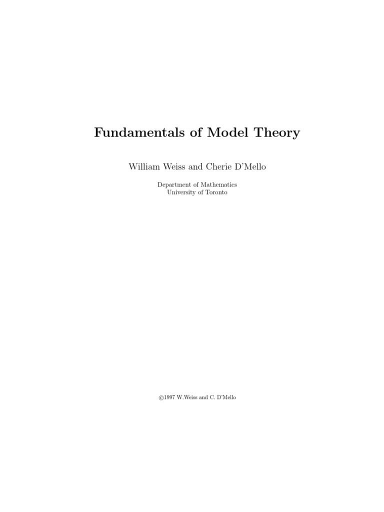 Model Theory | PDF