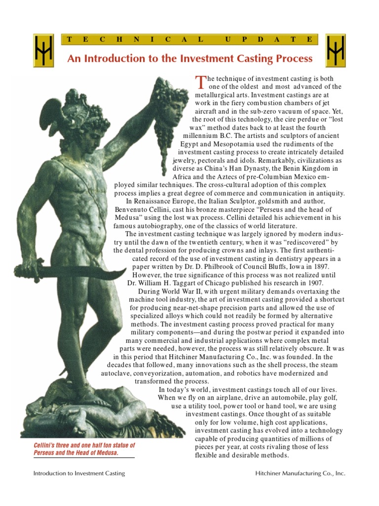 An Introduction to the Investment Casting Process: The Basic Steps and ...