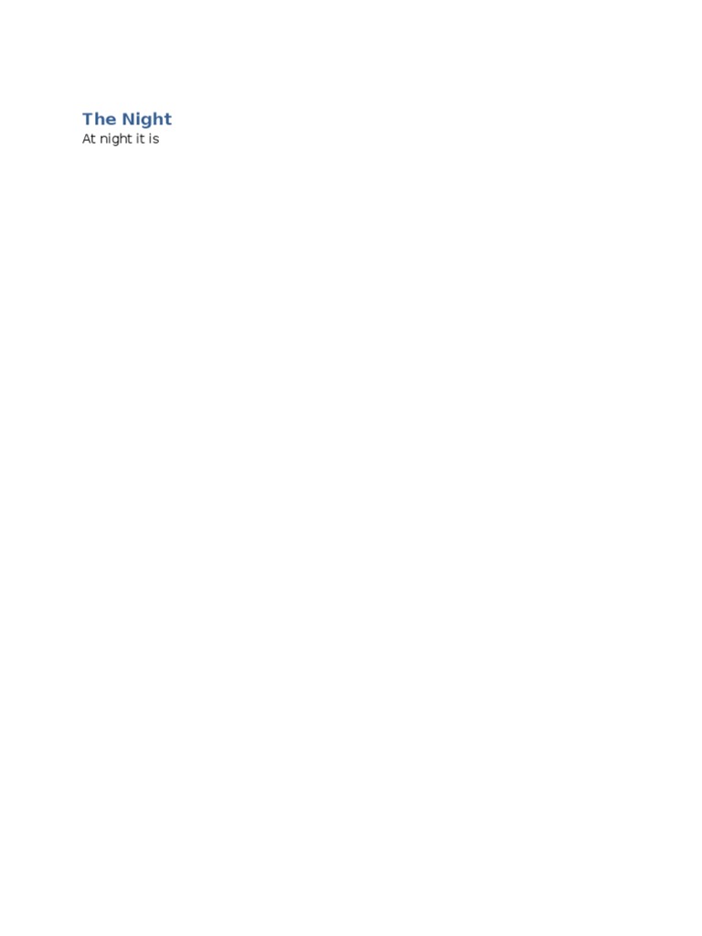 The Night | PDF