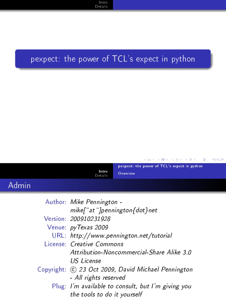 Pexpect Tutorial | PDF | Regular Expression | Secure Shell