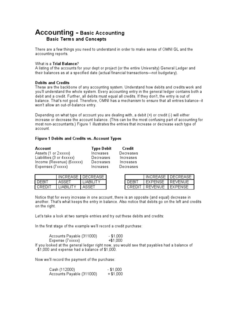 Accounting Basics | PDF | Debits And Credits | Liability (Financial ...