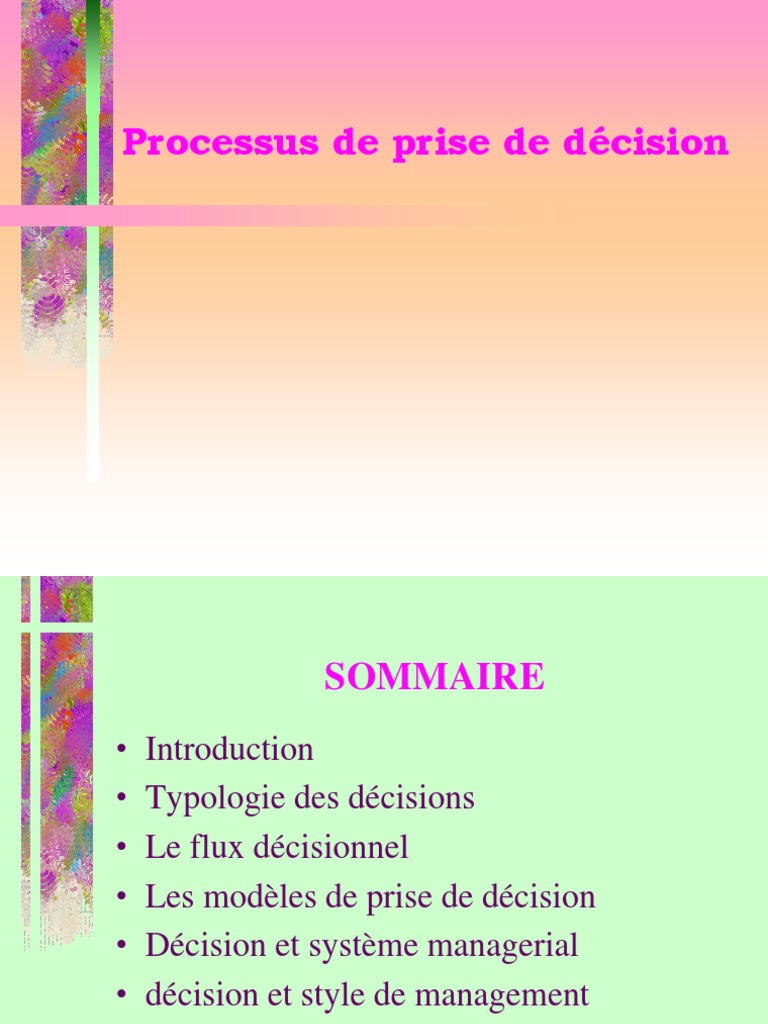 Processus de Prise de Decision | PDF | Stratégie militaire | Planification
